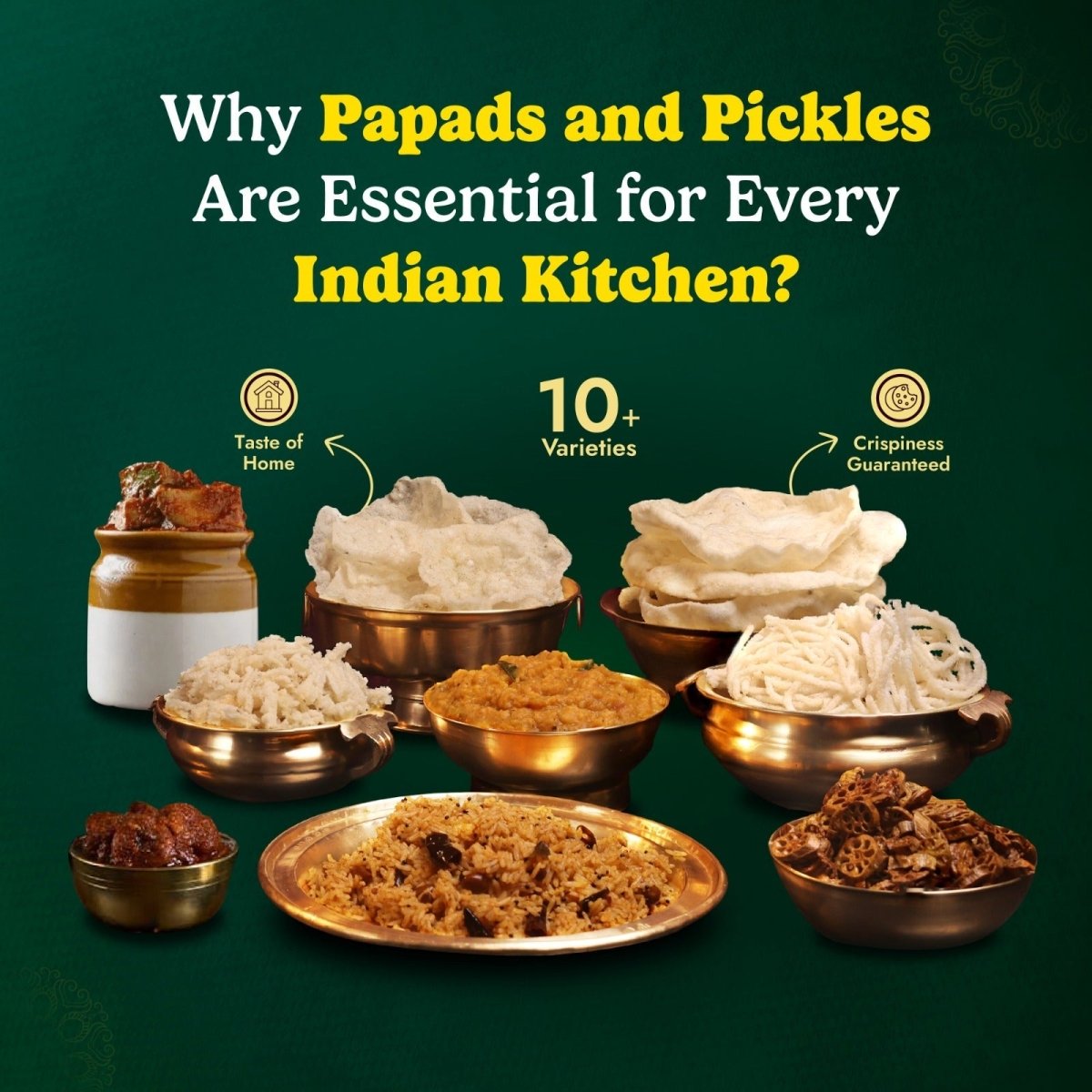 Why Papads and Pickles Are Essential for Every Indian Kitchen? – Sweet ...