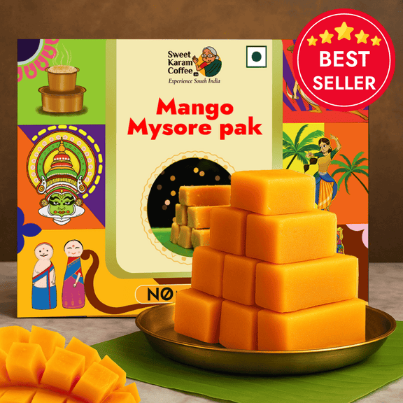 Buy Mango Mysore Pak Online | Sweet Karam Coffee