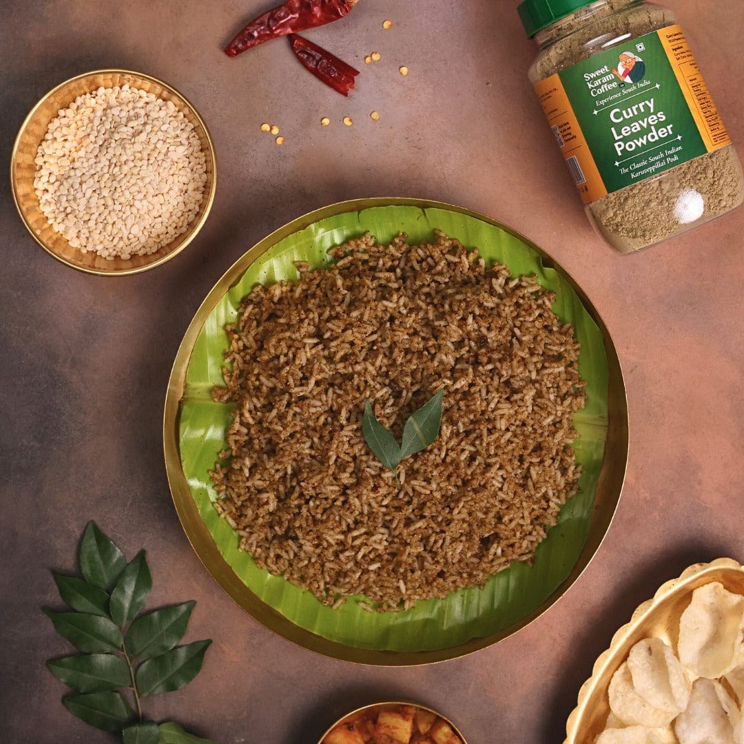 Buy High-Quality Curry Leaves Powder (180g) online – Sweet Karam Coffee