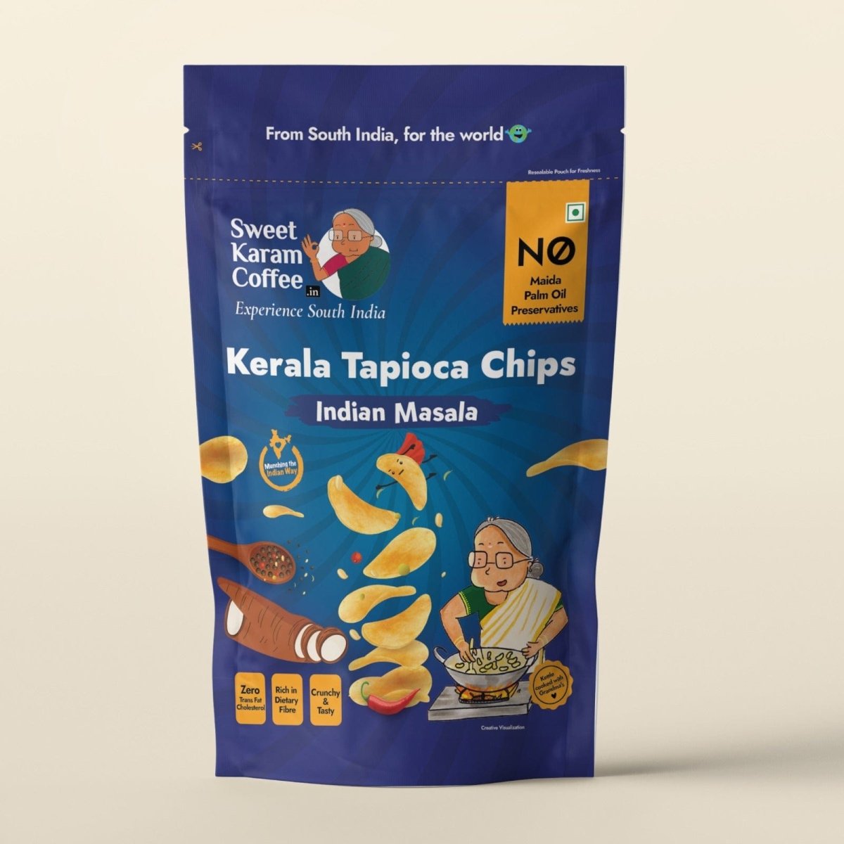 Buy Spicy Indian Kerala Tapioca Chips Online | Sweet Karam Coffee
