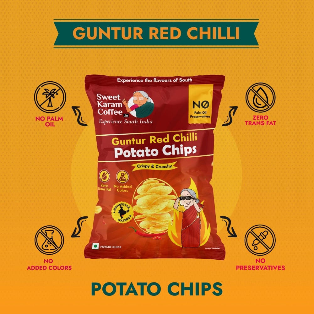 Buy Spicy Potato Red Chilli Chips Online | Sweet Karam Coffee