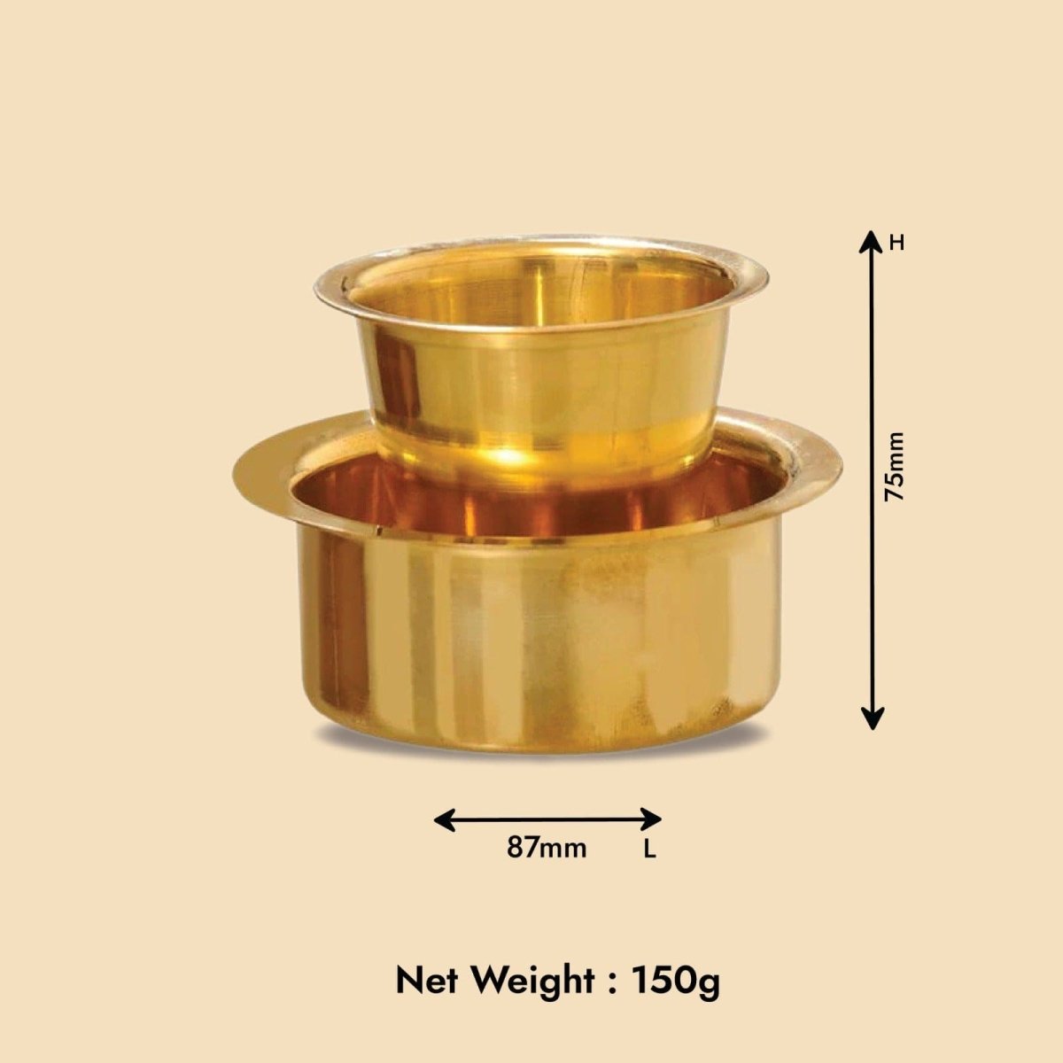 Buy Brass Dawara Tumbler Set Online | Sweet Karam Coffee