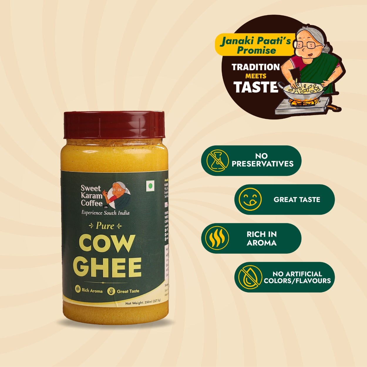 Shop Pure Cow Ghee Online | Quality Ghee | Sweet Karam Coffee