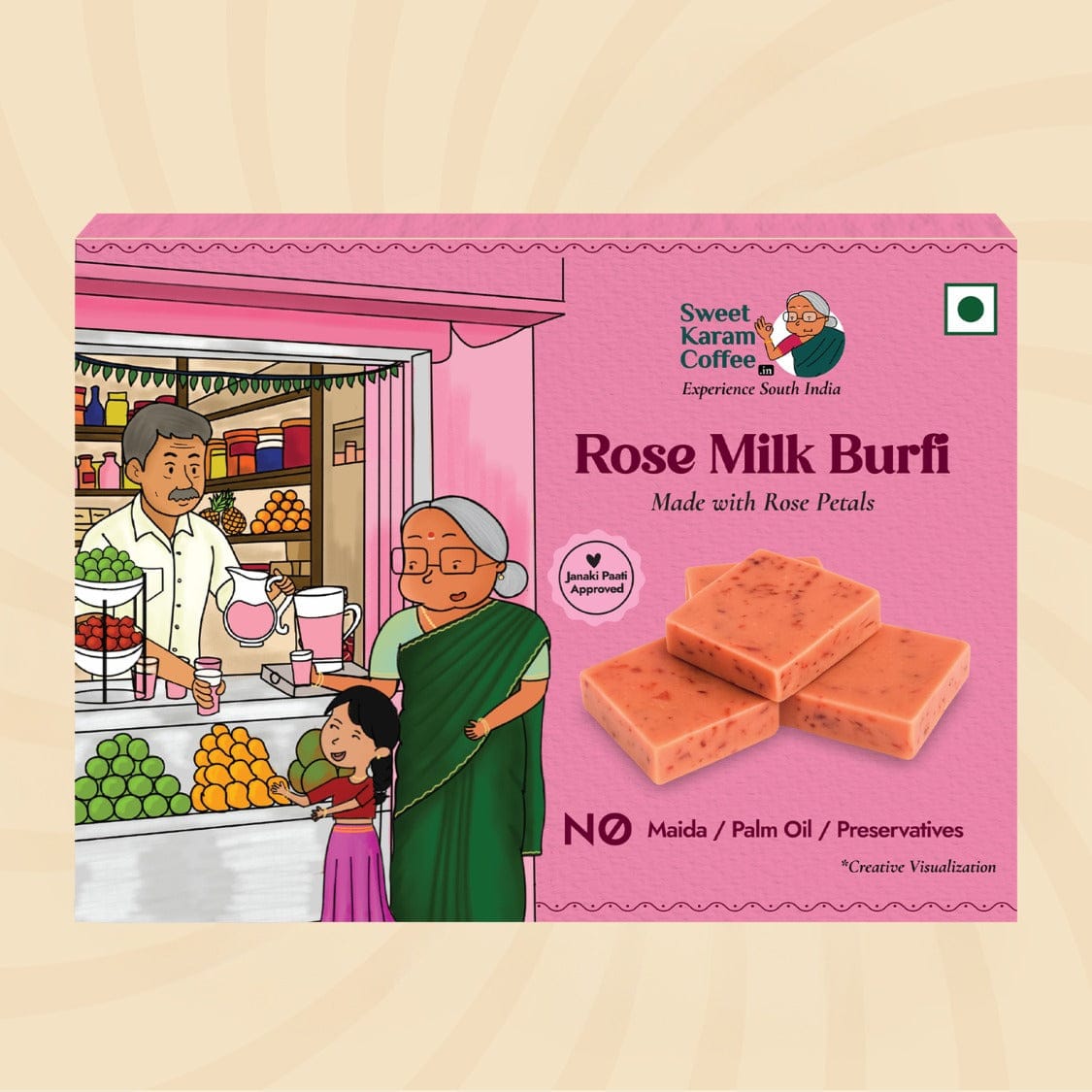 Buy Rose Milk Burfi Online | Traditional Indian Sweet – Sweet Karam Coffee