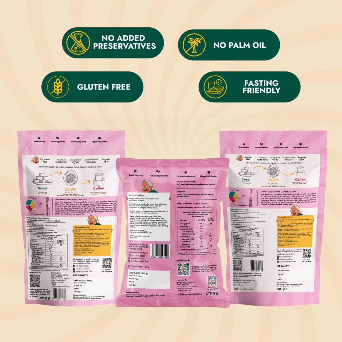 Shop Vrat Chips Online | Upwas Chips Combo - Sweet Karam Coffee