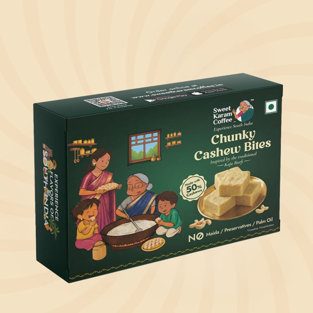 Chunky Cashew Bites Online | Authentic Homemade Sweet | Sweet Karam Coffee